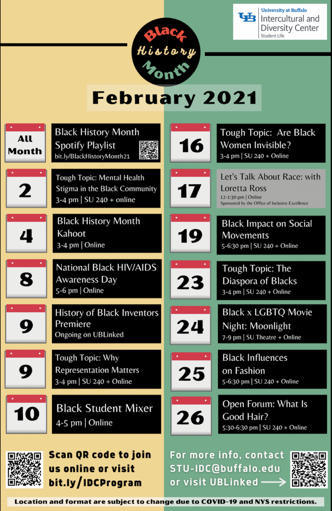 IDC’s Black History Month Calendar – Graduate Student Association